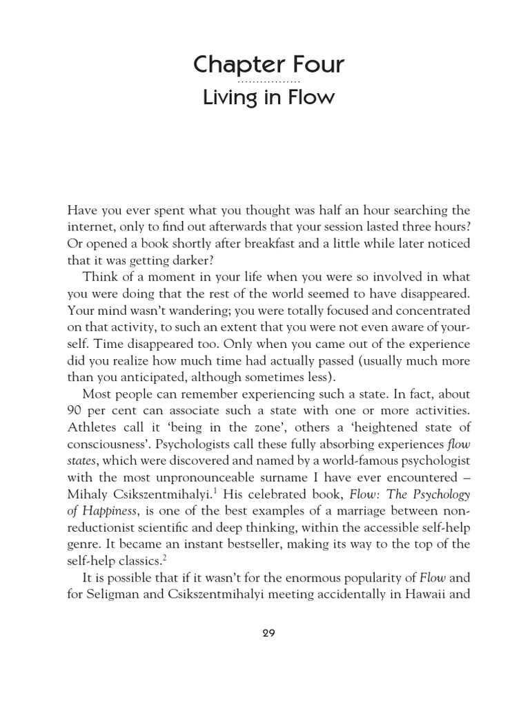 Understanding Flow States in Life | PDF | Flow (Psychology) | Positive ...