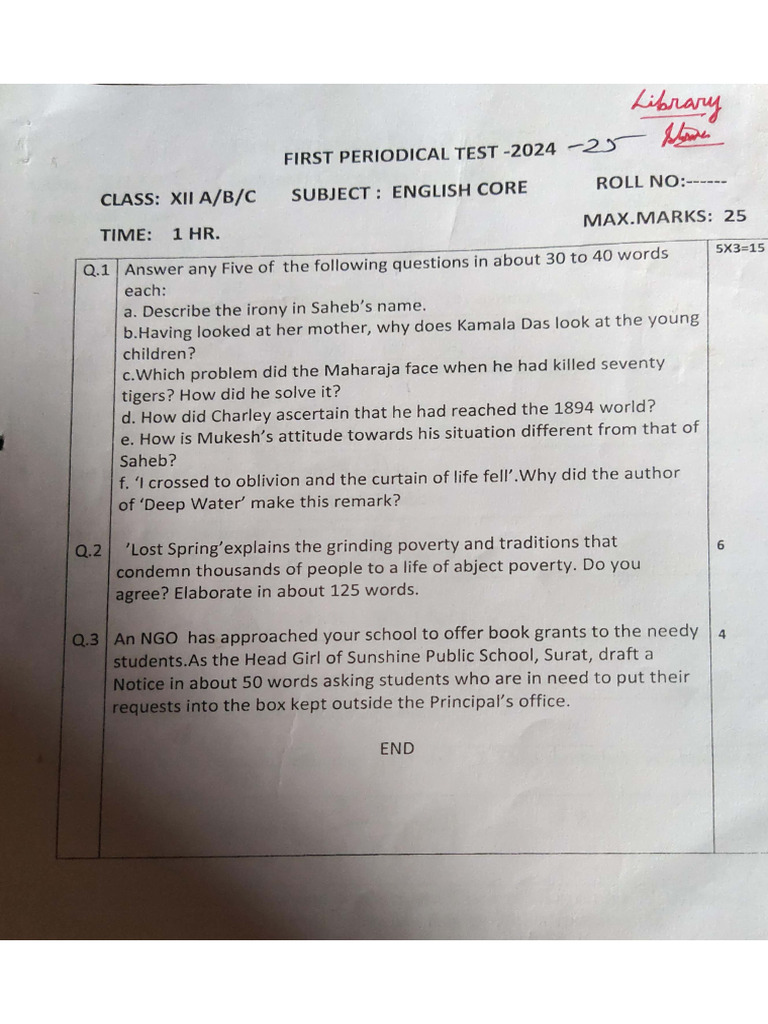 First Periodical Test 24-25 | PDF