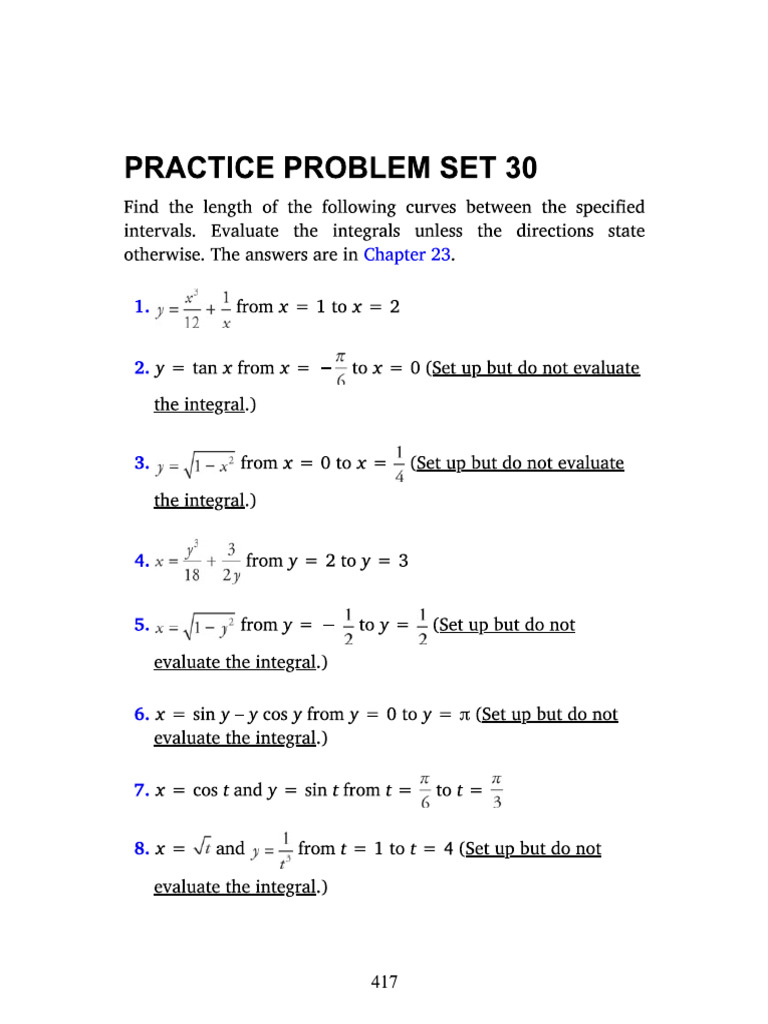 AP Calculus HW Set 30 App Integral | PDF