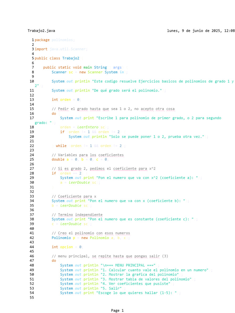 Trabajo 2 Java | PDF | Programación de computadoras