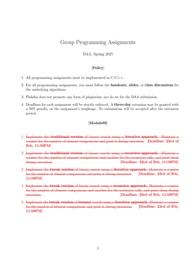 DAA Assignment Module 06 | PDF | Discrete Mathematics | Computer Programming