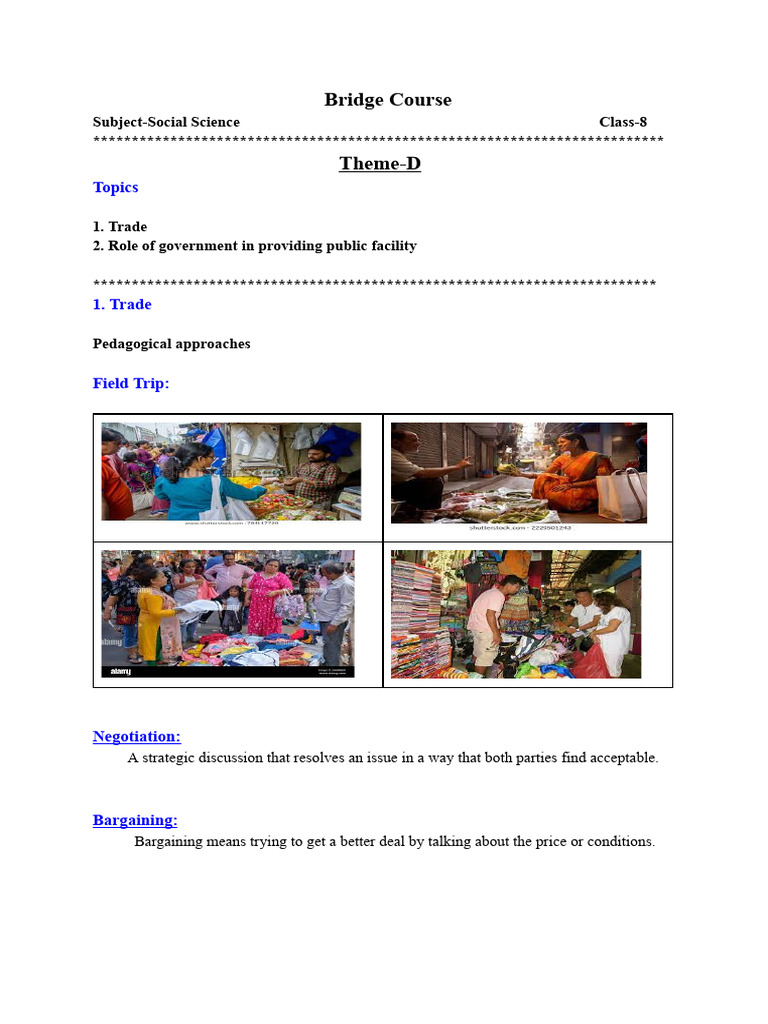 Class 8 SST Bridge Course Overview | PDF | Occupational Safety And ...