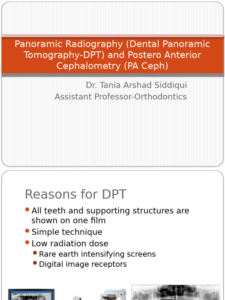 7.panoramic Radiography (Dental Panoramic Tomography-DPT) and ...