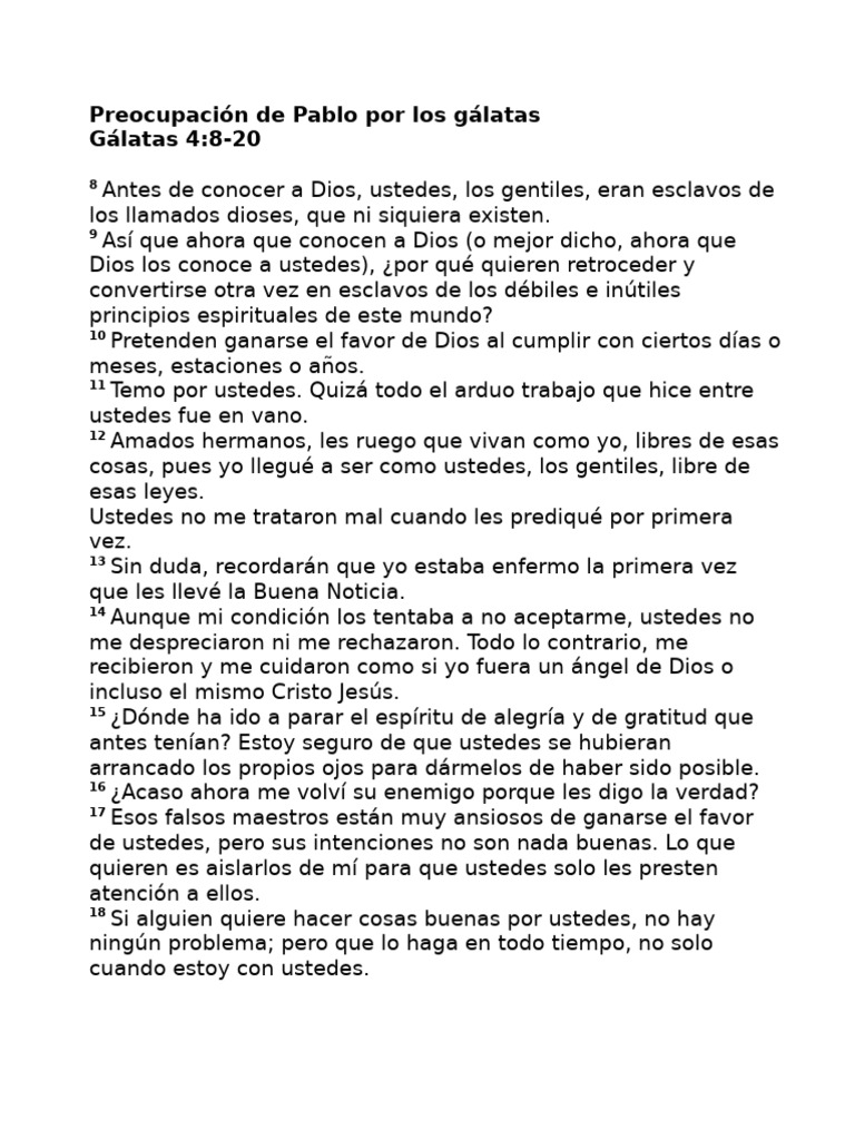 Gálatas 4.8 20 | PDF