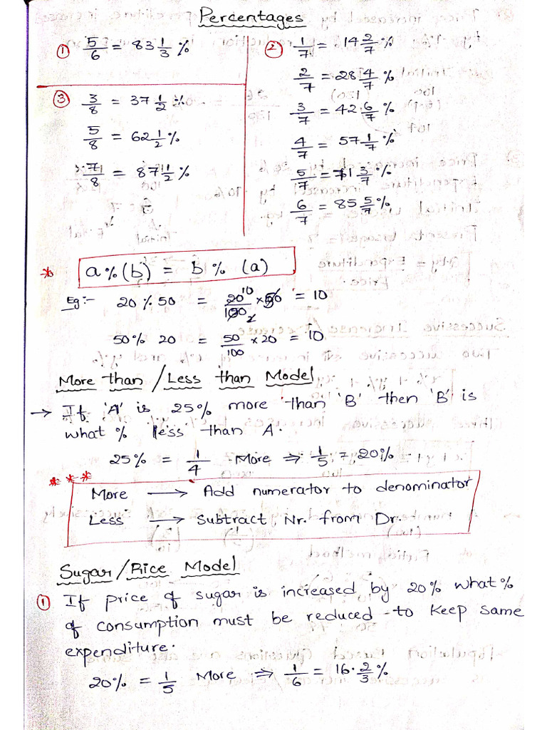 Percentages | PDF