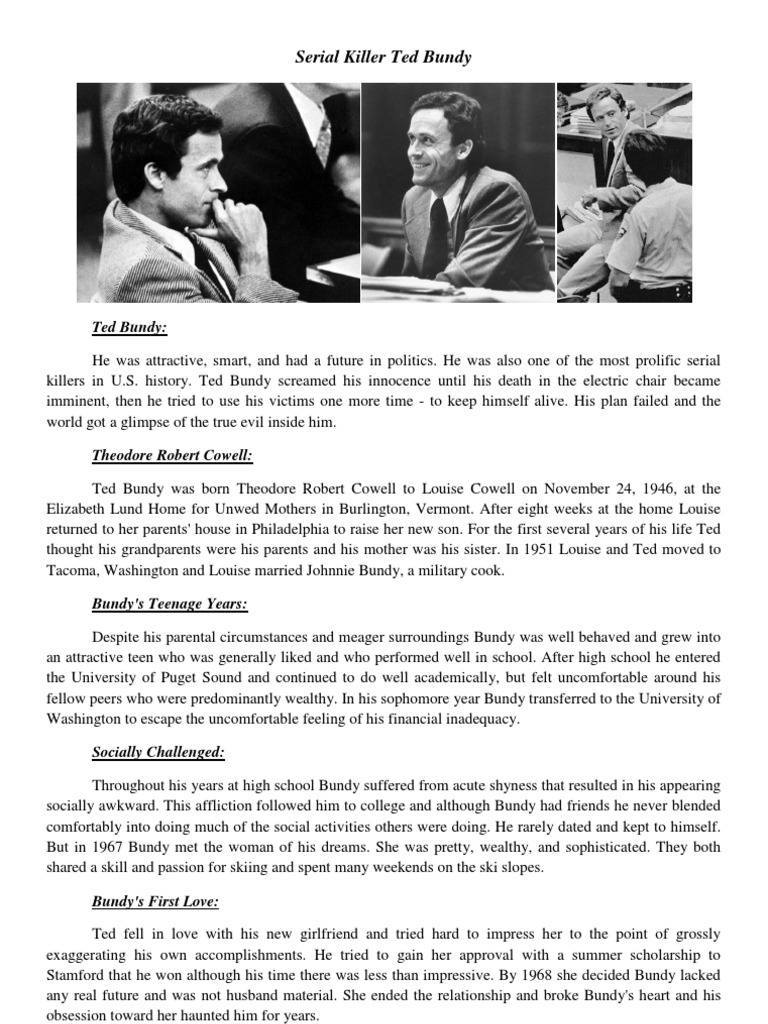 Serial Killer Ted Bundy | PDF | Criminal Justice | Crime & Violence
