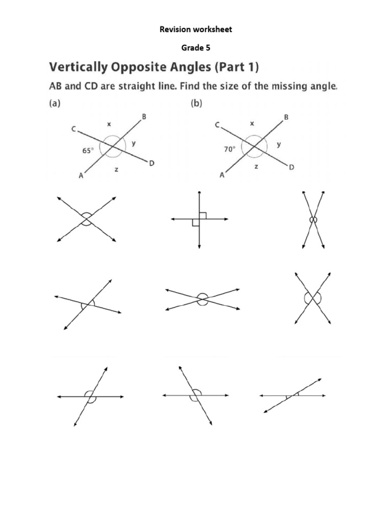 Vertically Opposite Angles | PDF