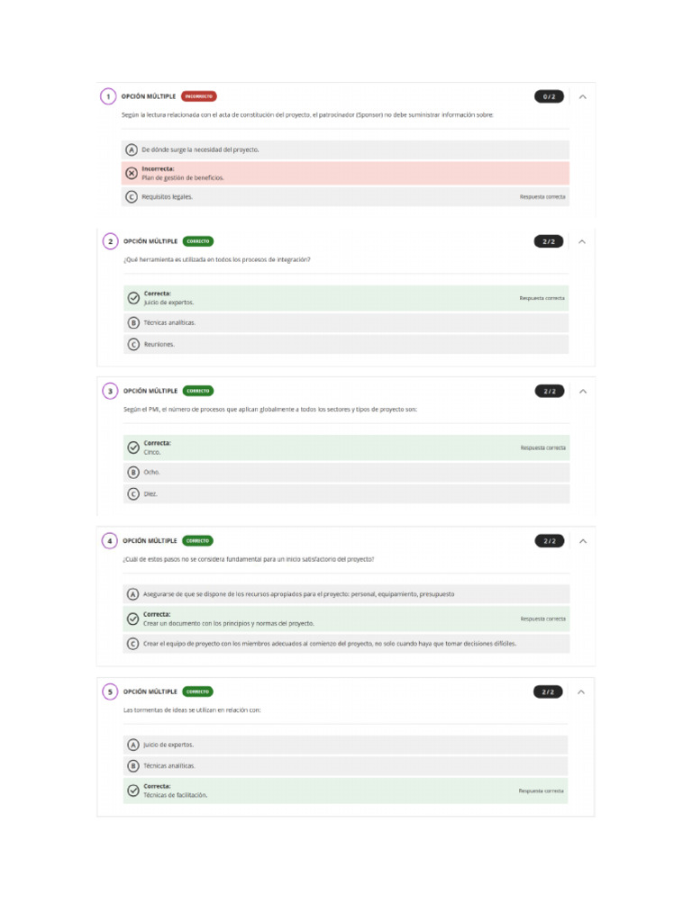 EVALUACION Procesos de Iniciacion 1 - APTO | PDF