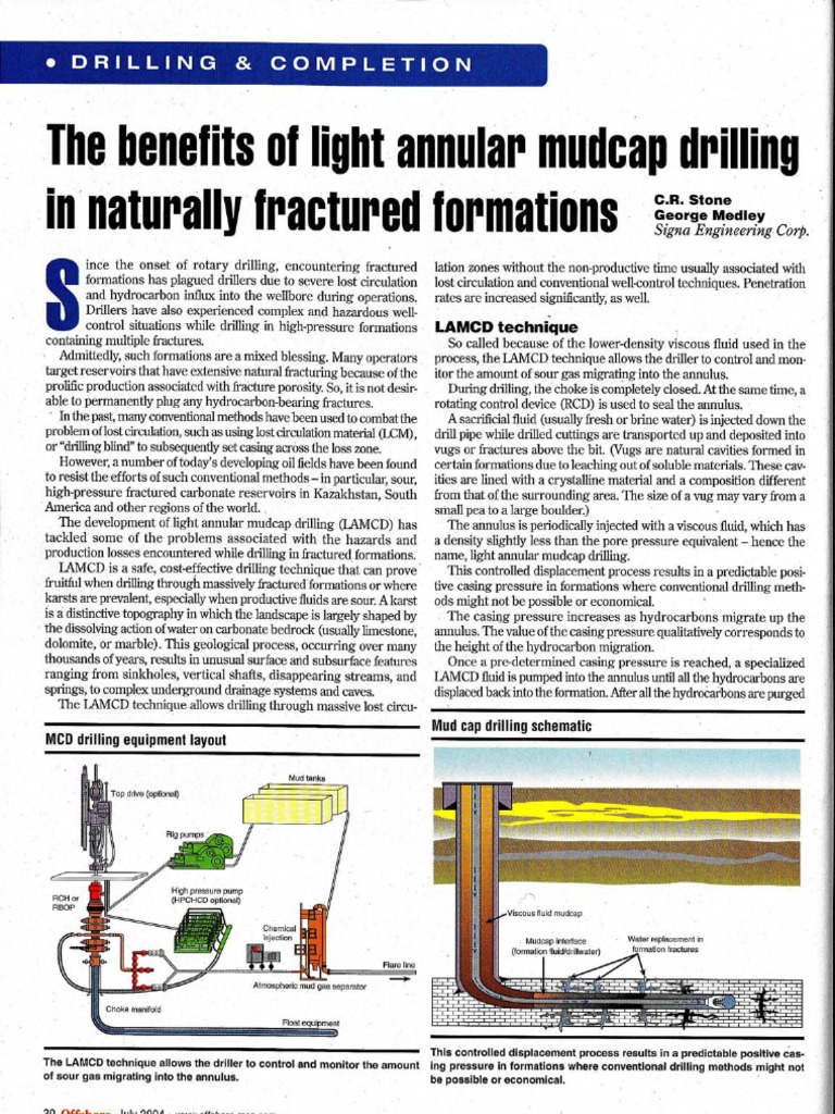 The Benfits of Light Annular Mud Cap Drilling in Naturally Fractured ...