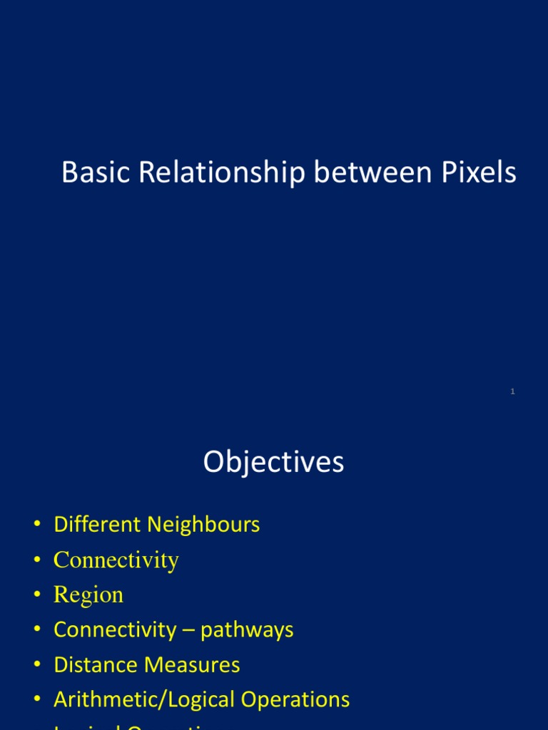 4-5 Basic Relationship Between Pixels | PDF | Arithmetic | Mathematical Concepts