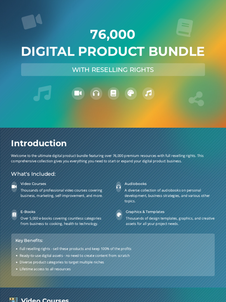 76,000 Digital Product Bundle With Reselling Rights | PDF | Cookbooks ...