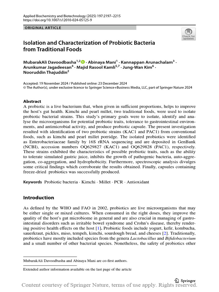Isolation and Characterization of Probiotic Bacter | PDF | Probiotic ...