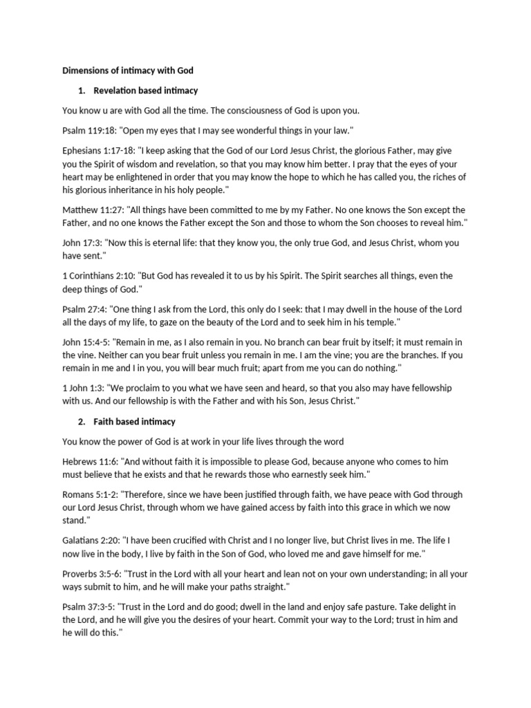 Levels of Intimacy with God | PDF | God In Christianity | Jesus