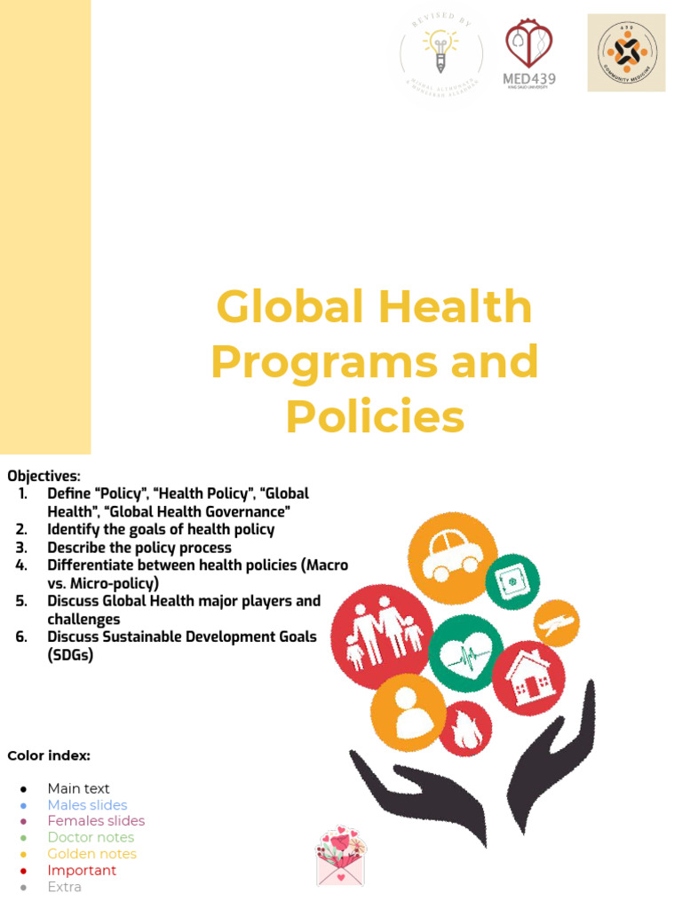 Global Health Programs and Policies | PDF | Millennium Development ...