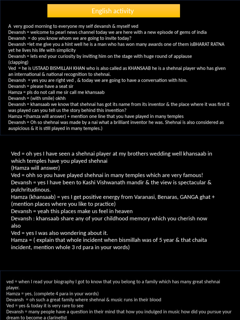 English Activity - Devansh (Autosaved) | PDF