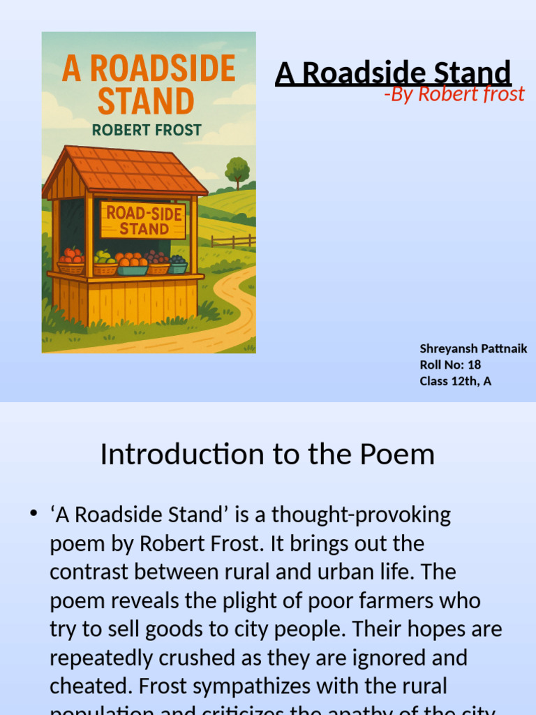 A Roadside Stand Project | PDF | Poetry
