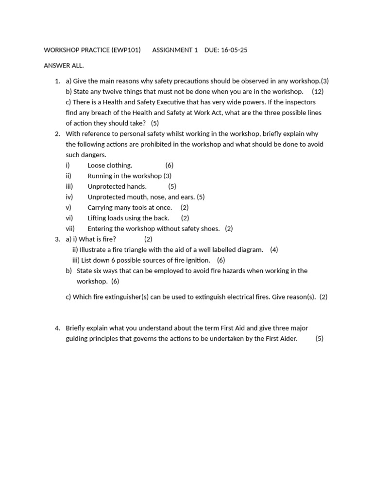 Workshop Practice | PDF