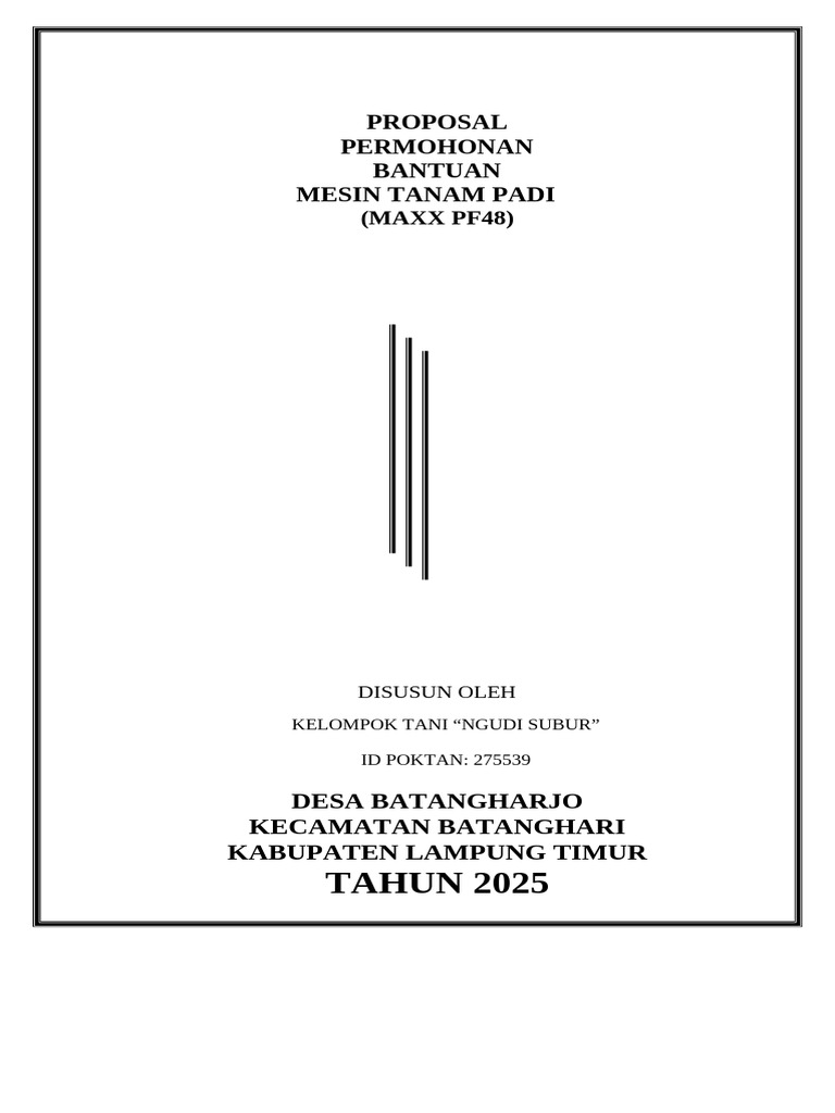 Proposal Imesin Panen 2025 | PDF