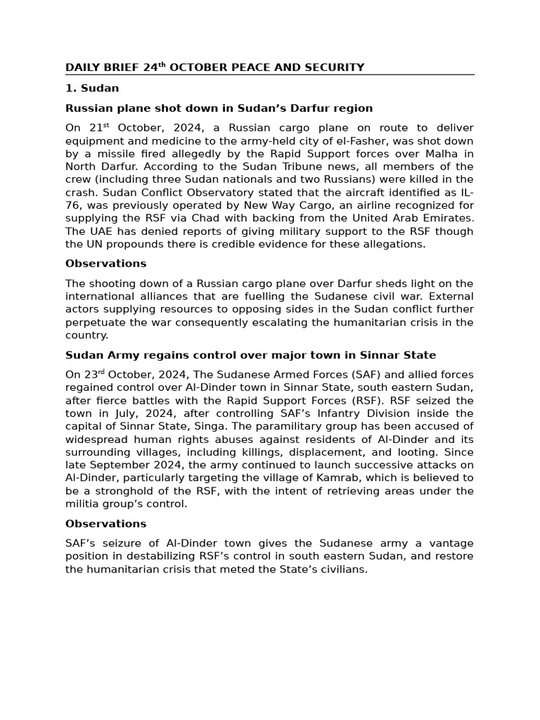 Daily Brief 24th Oct 2024 | PDF