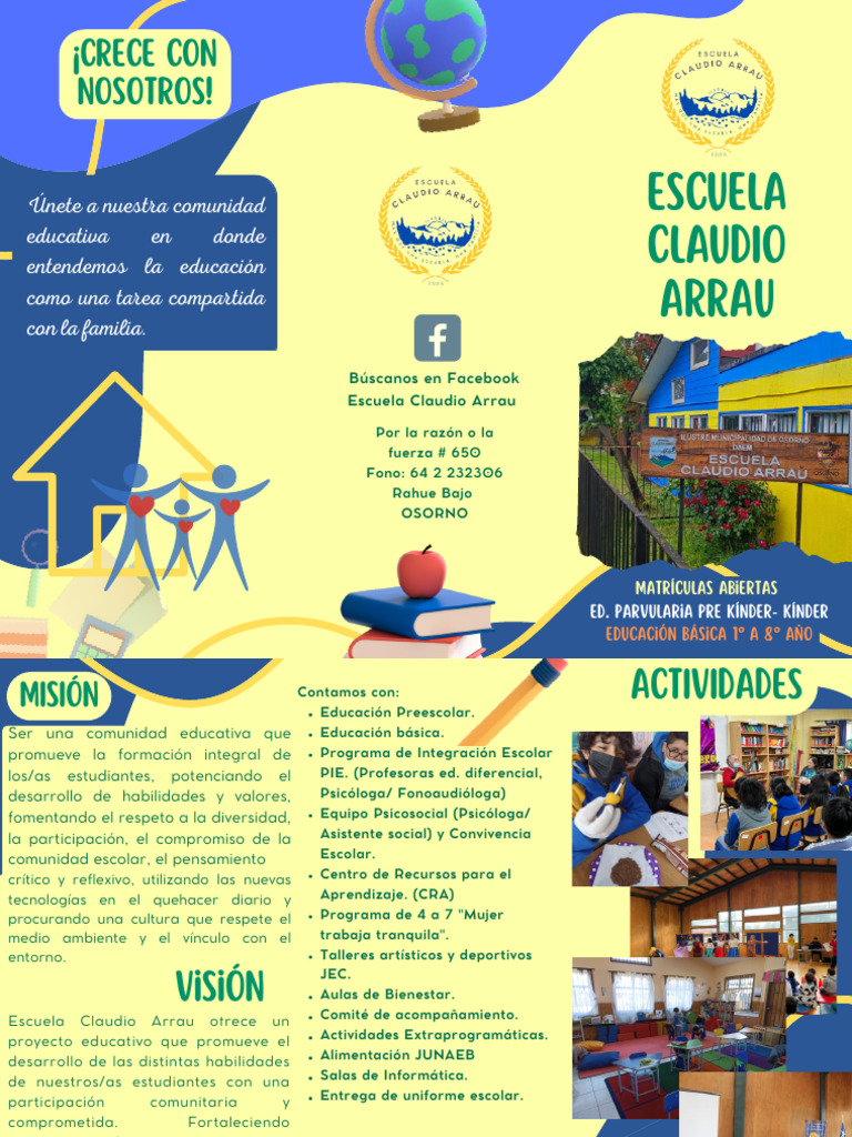 Tríptico Escuela 2022 | PDF | Educación de la primera infancia | Educación primaria