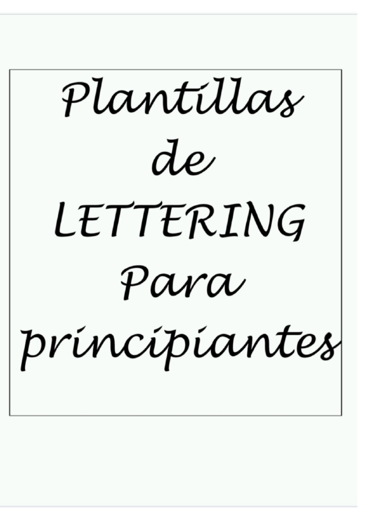 Plantillas de Lettering para Principiantes | PDF