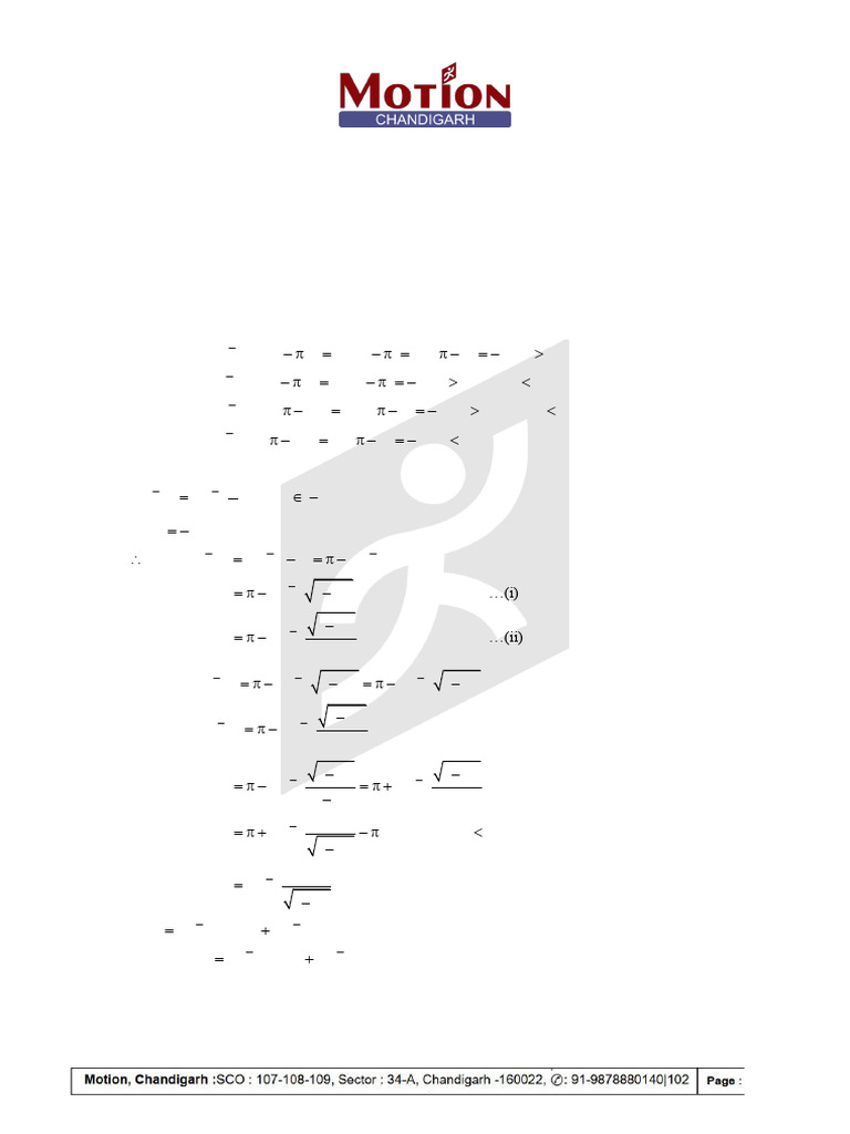 Test-01 Inverse Trigonometry - Sol | PDF
