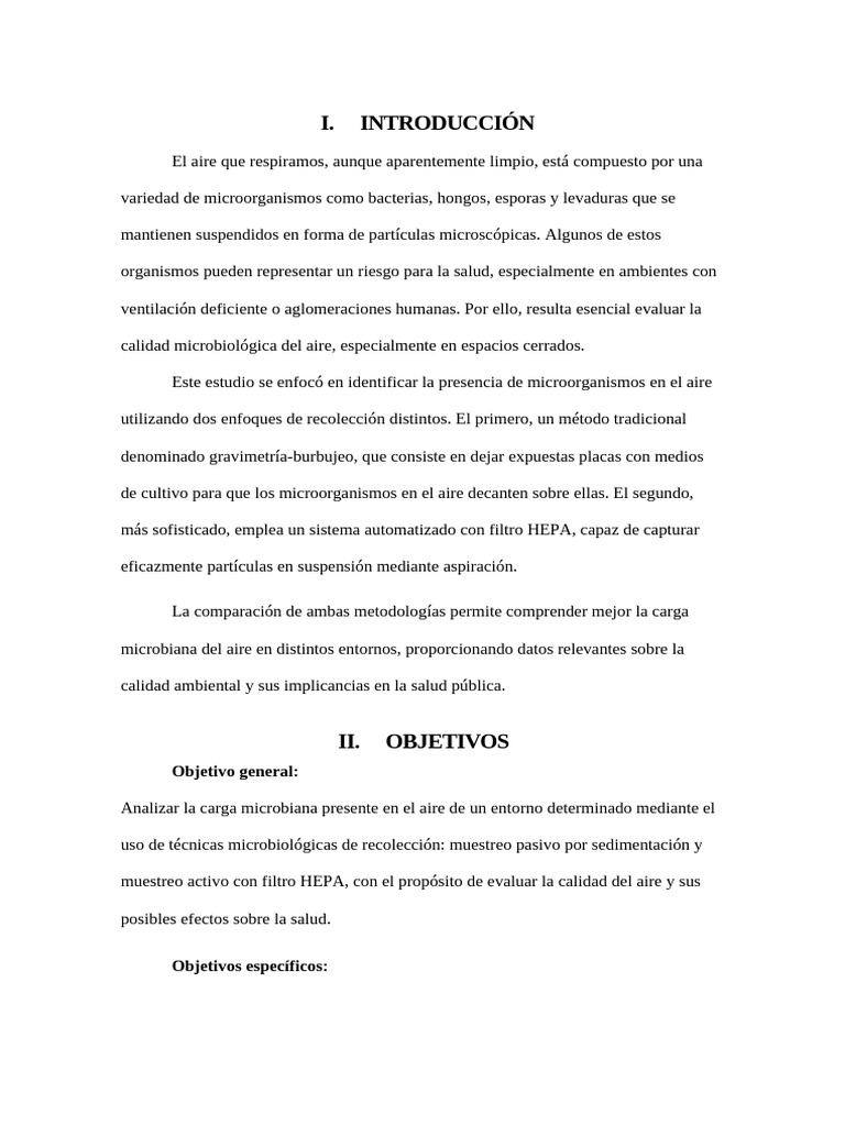 INTRODUCCIÓN Objetivo, Materiales y Metodos | PDF | Microorganismo | Microbiología