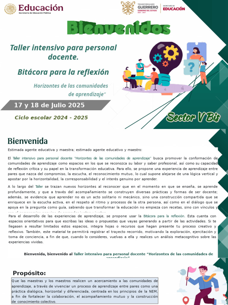 ?? Cte Sesión 9 - Ajustada Presentación Bitácora - Taller Intensivo Julio 2025 Comeduc24 25 ...