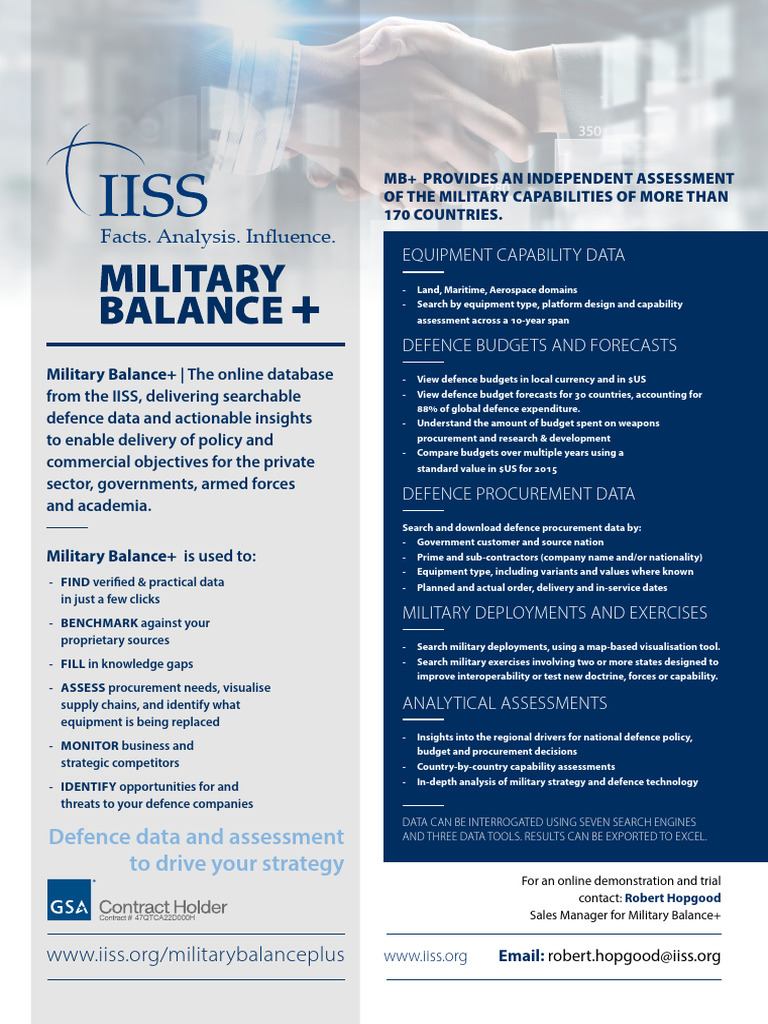 Military Balance+ Overview and Features | PDF | Military | Procurement