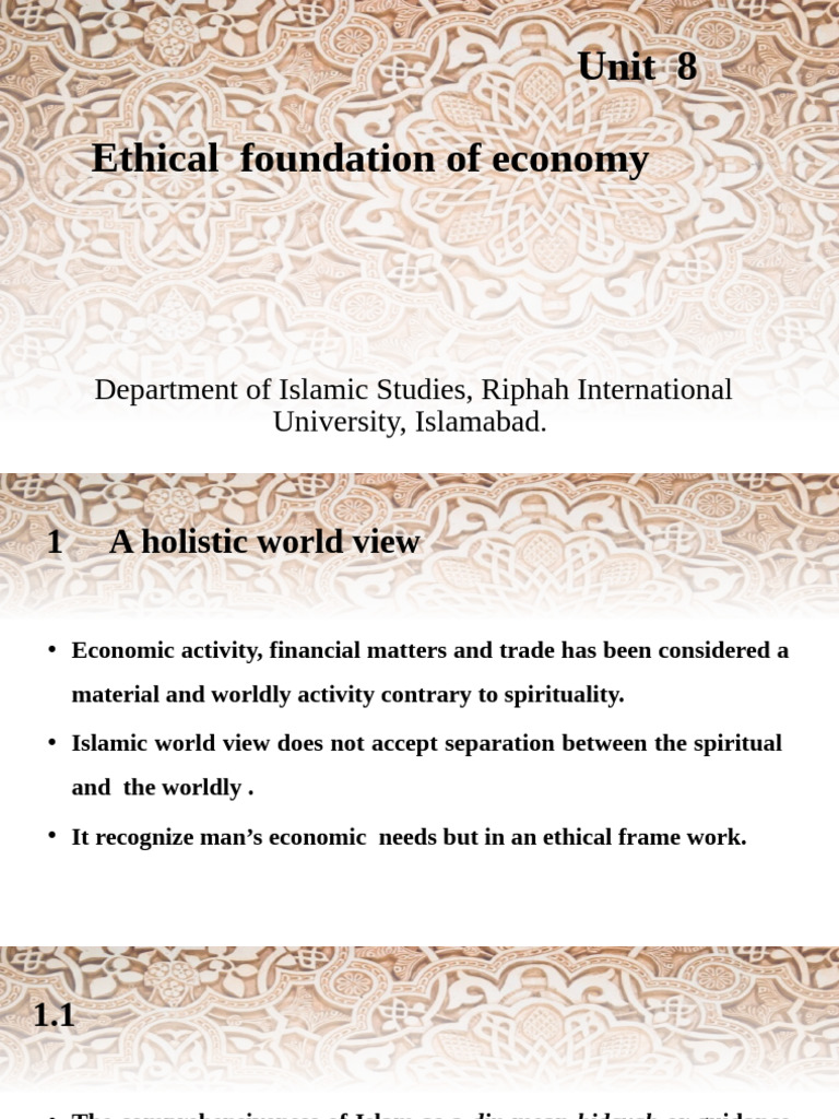 8-Ethical Foundation of Economy 2022 | PDF | Capitalism | Socialism
