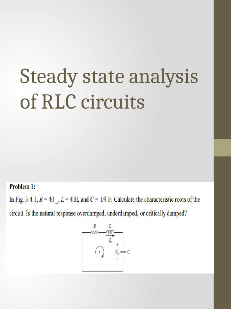 1.6 - Steady State Analysis of RLC Circuits | PDF