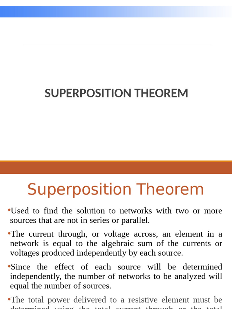 Superposition Theorem in Circuit Analysis | PDF | Electrical Network ...