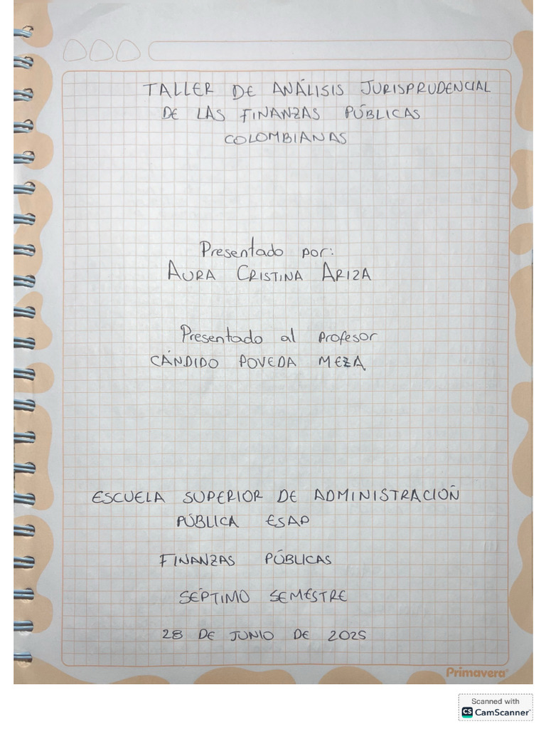 Aura Ariza Taller Finanzas Publicas | PDF
