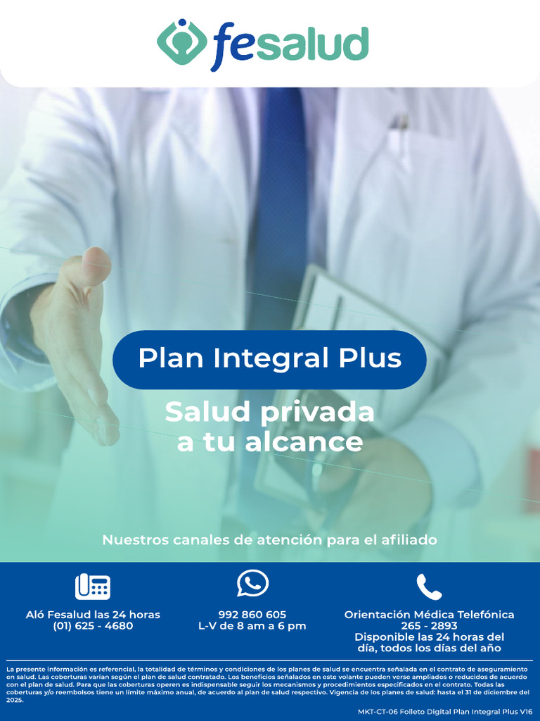 MKT-CT-06 Folleto Digital Plan Integral Plus V16 | PDF | Lima ...