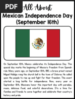 Mexican Independence Day Reading Comprehension Activity | PDF | Spanish ...