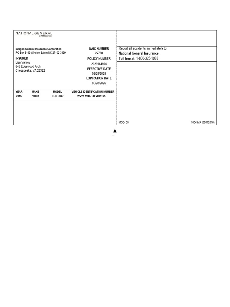Personal Auto Policy | PDF