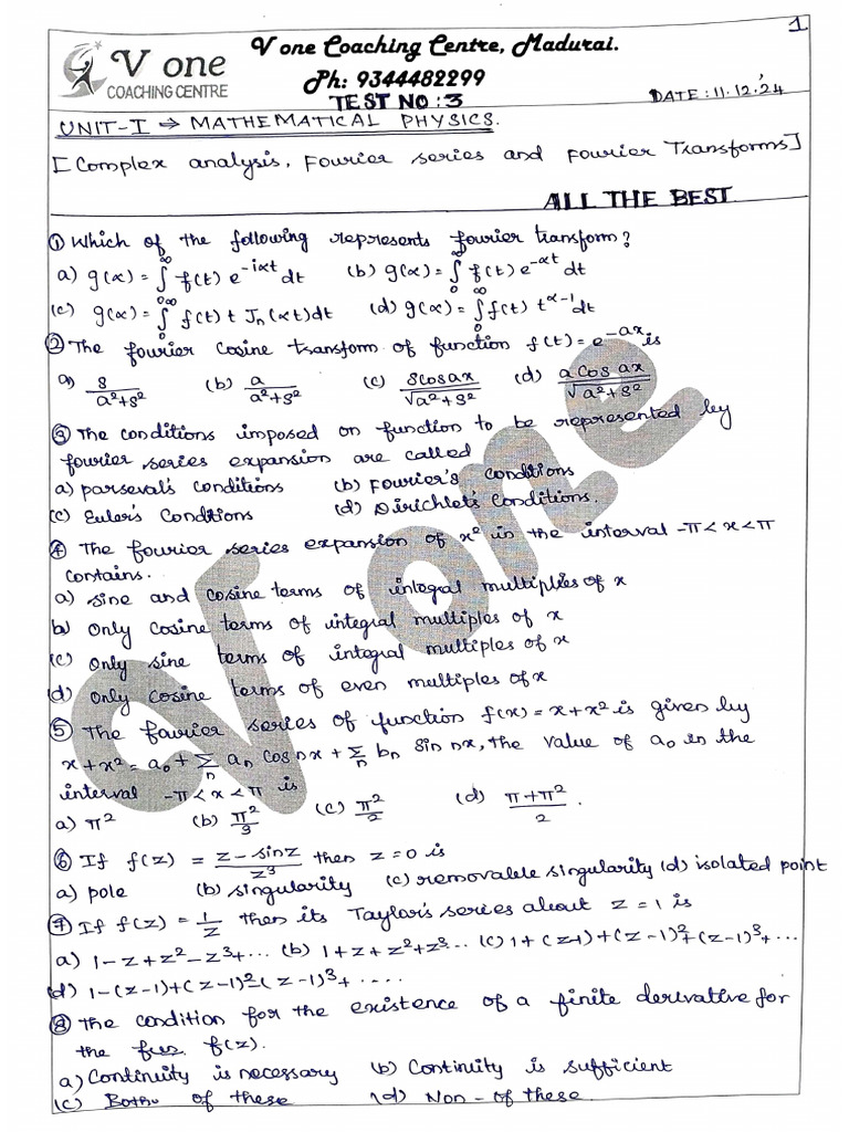Test 3 Unit 1 | PDF