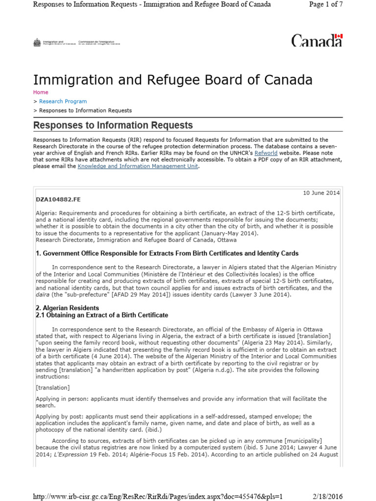 Canadian - Extract of Birth Certificate | PDF | Identity Document ...