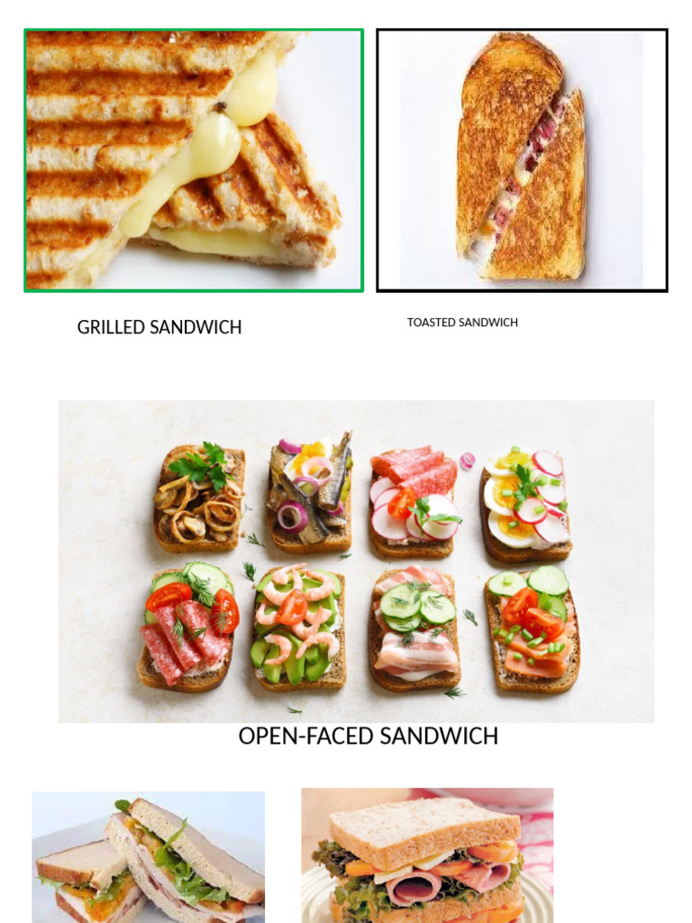 Types of Cold Sandwiches Explained | PDF