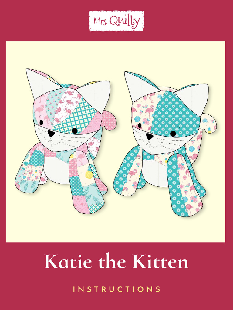Katie the Kitten Quilting Pattern | PDF | Seam (Sewing) | Sewing