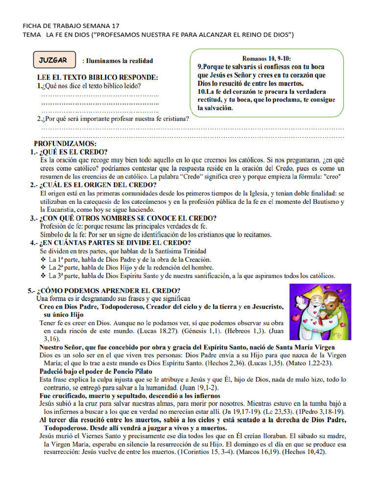 Ficha de Trabajo Semana 17 | PDF