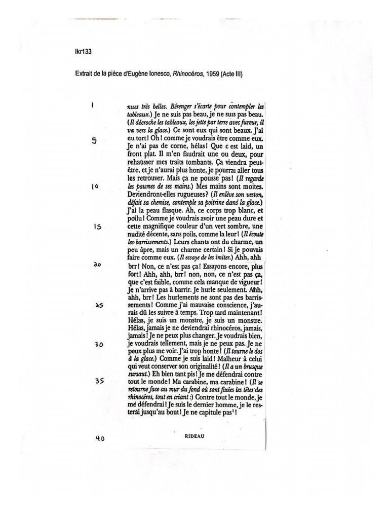 Extrait Litteraire | PDF