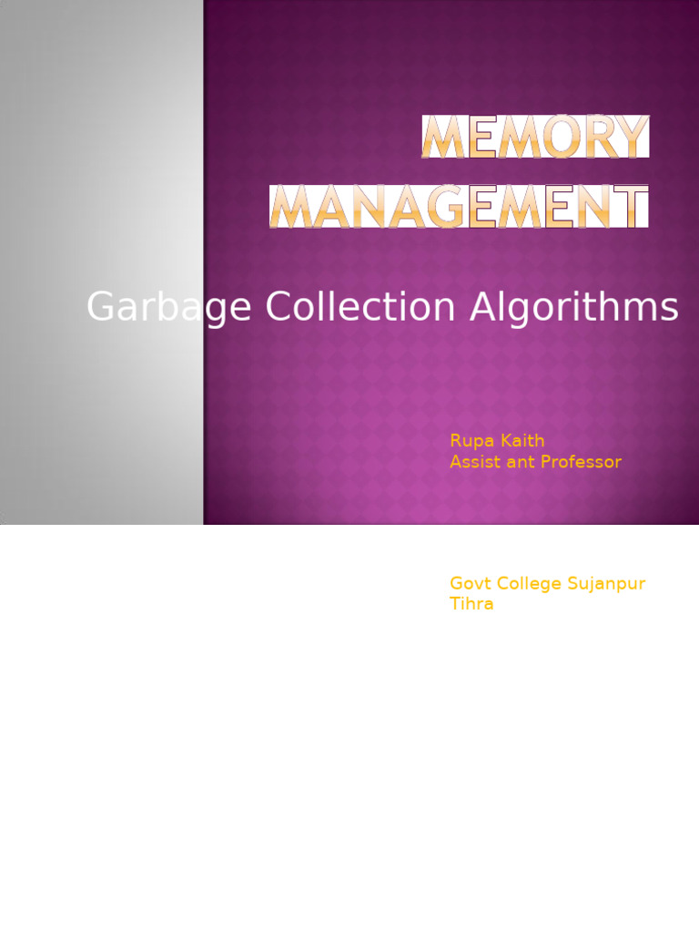Garbage Collection | PDF | Computer Memory | Computer Programming