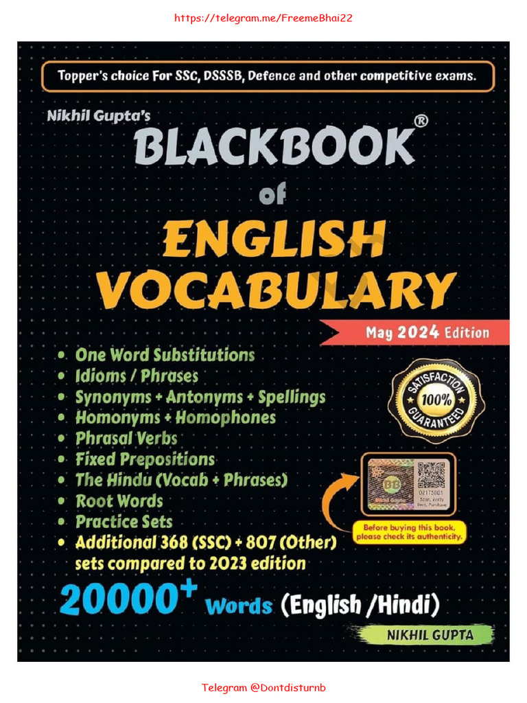 BlackBook of English Vocabulary May 2024 Edition | PDF