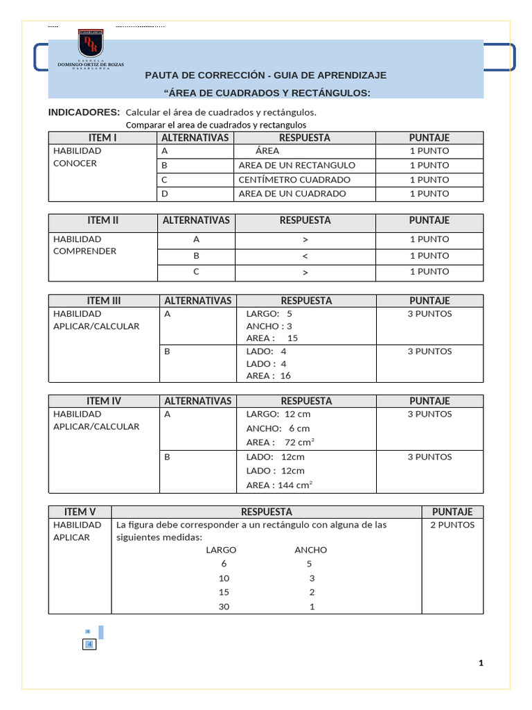 Pauta de Correccion | PDF