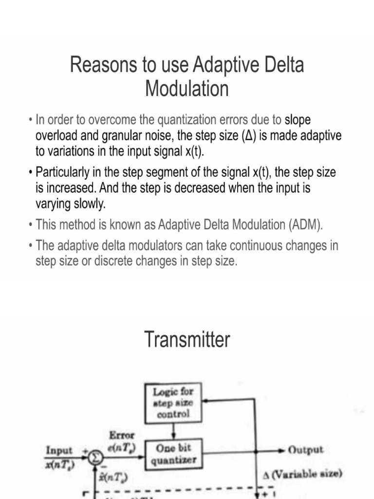 Adaptive Delta Modulation | PDF