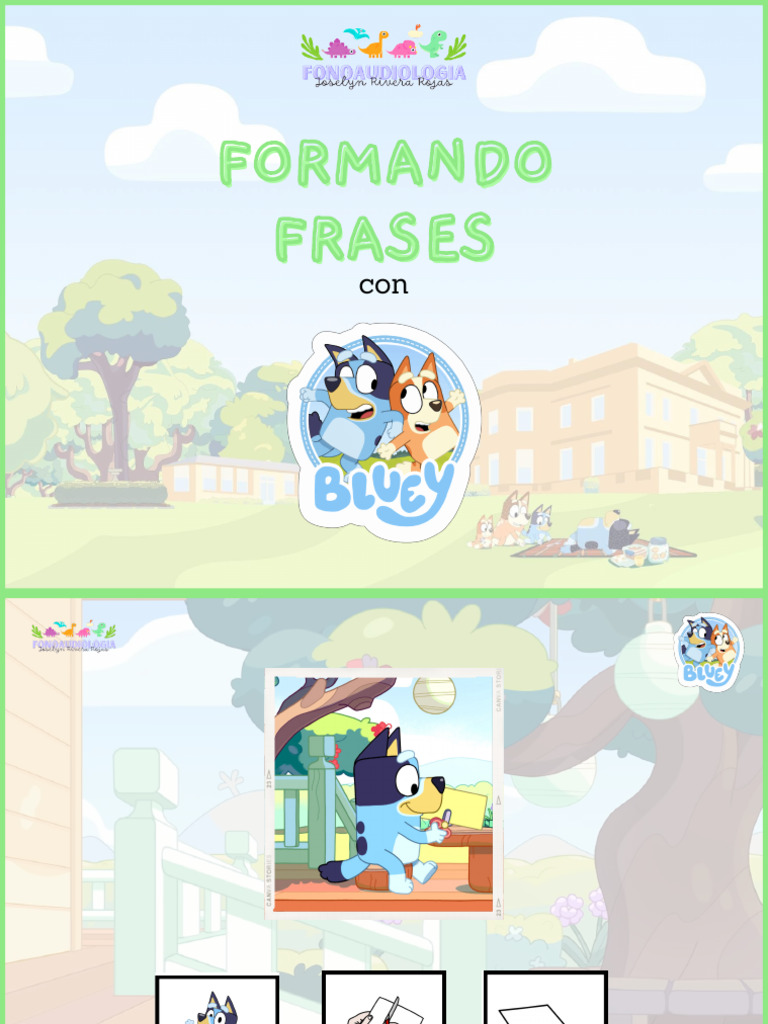 Formando Frases Con Bluey Imprimible PDF | PDF