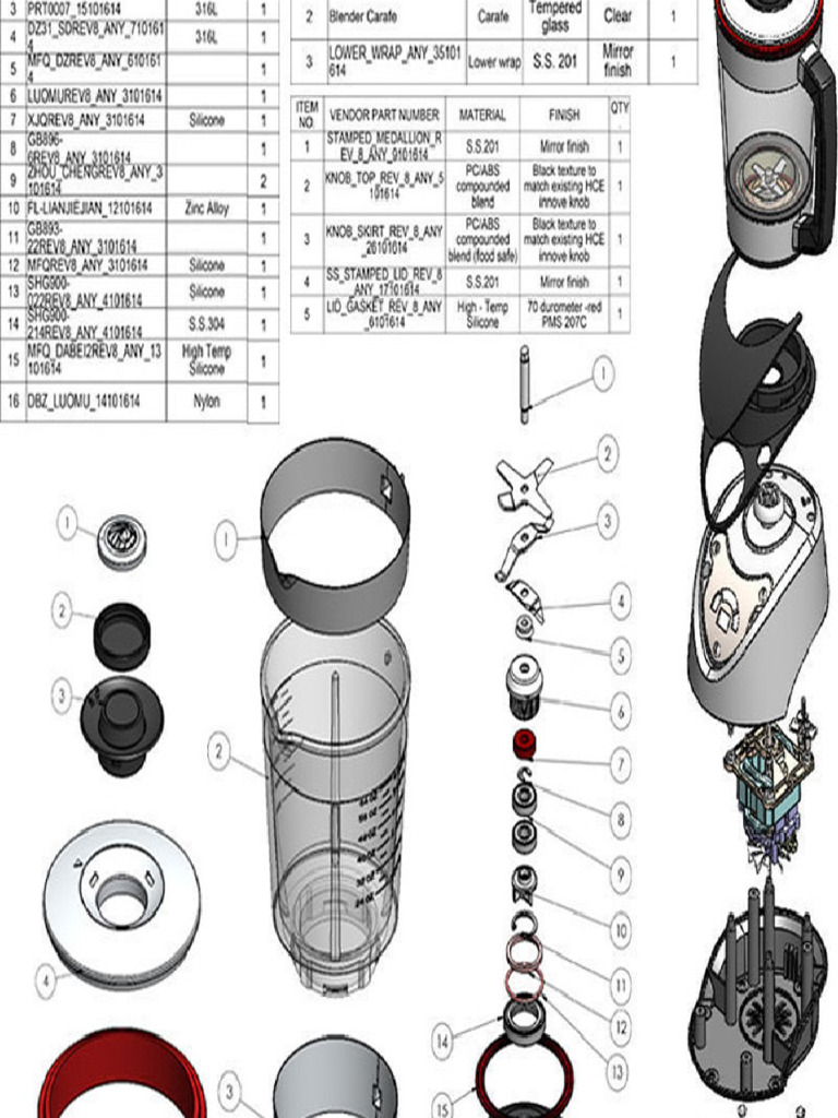 Vort-X Blender Exploded View | PDF