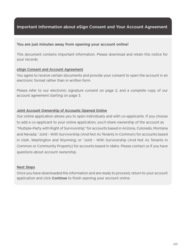 Esignconsent | PDF | Overdraft | Transaction Account