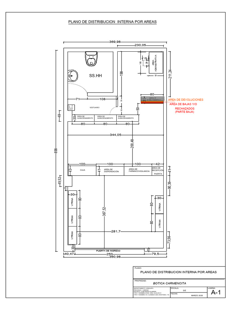 Virgen de Copacabana Plano Botica | PDF